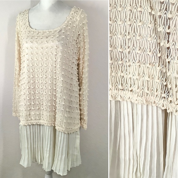 Pretty Angel | Tops | Pretty Angel Silk Blend Crochet Tunic Mini Dress ...